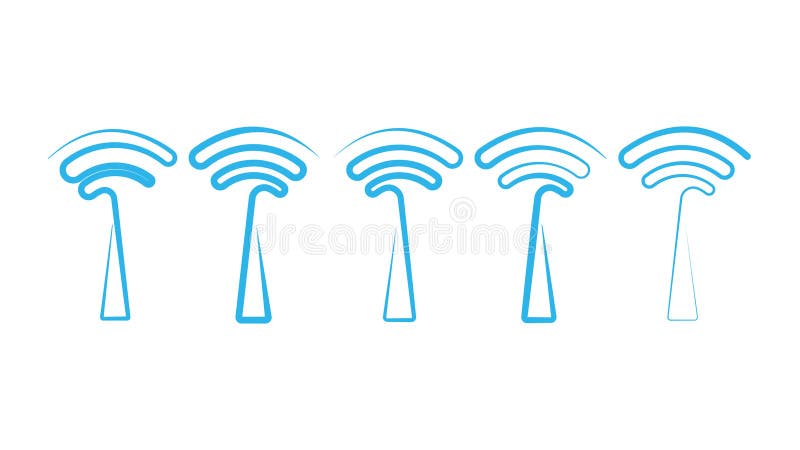 Set of Vector 3D Wifi Wireless Connection Logo Wifi Icon Wifi Sign ...
