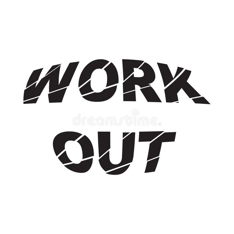 Work Out - Vector Illustration Design for Poster, Textile, Banner, T ...