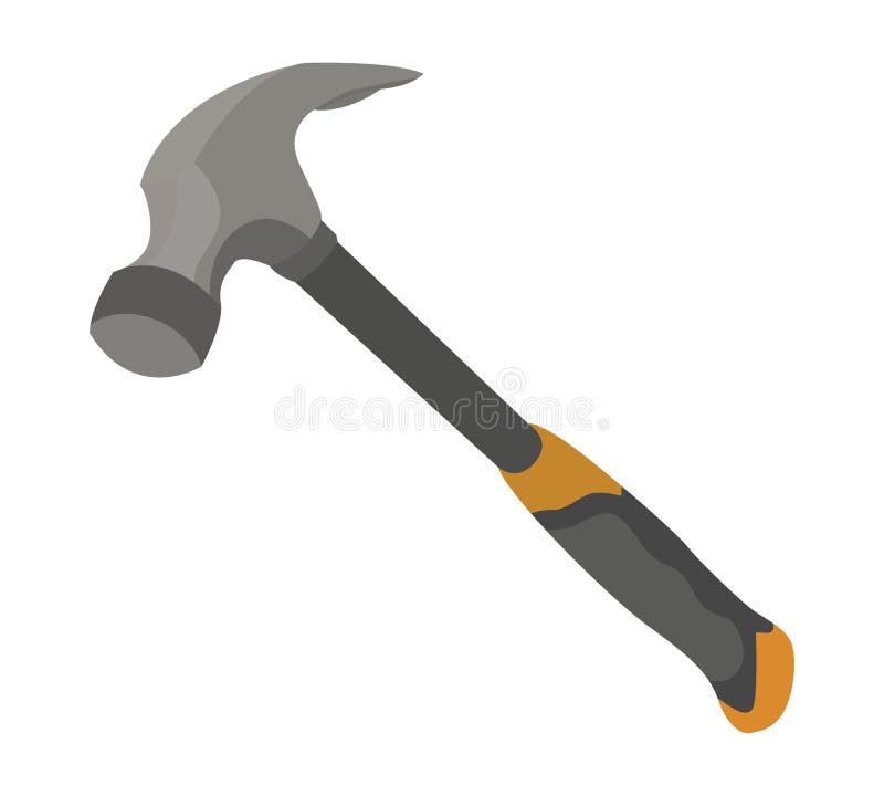 Illustration Single Hammer with White Background. Stock Vector ...