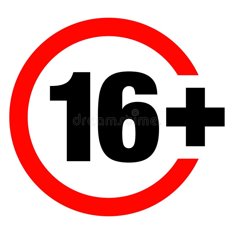 No Under Sixteen Entry Badge Stock Vector - Illustration of restricted ...