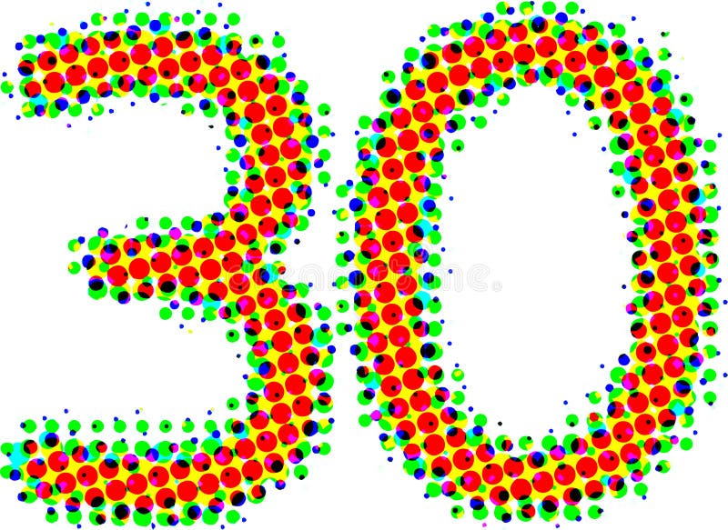 Colorful Numbers 30 Stock Illustrations – 152 Colorful Numbers 30 Stock ...