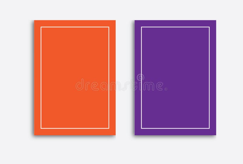 Two Colors Simple Flyer Brochure A4 Sizes Cover Template Design. Stock ...
