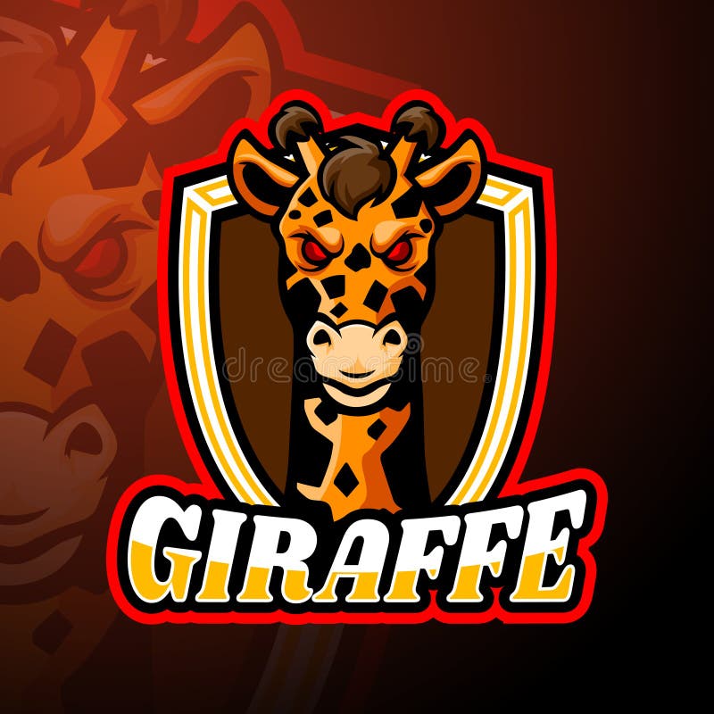 Giraffe Esport Logo Mascot Design Stock Vector - Illustration of orange ...