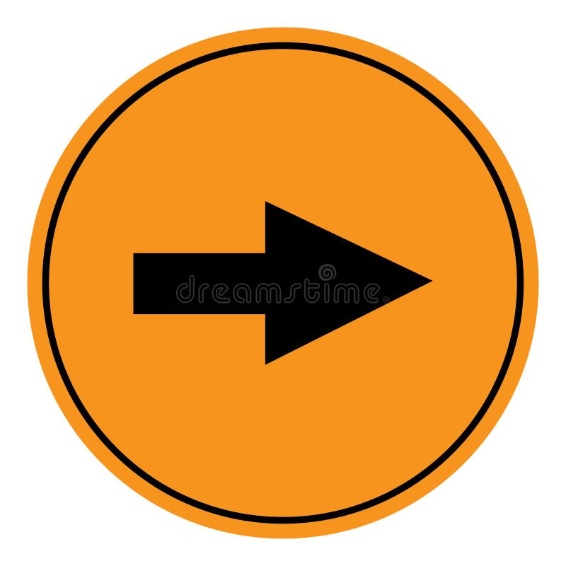Arrow To Right Traffic Sign Stock Illustration - Illustration of ...