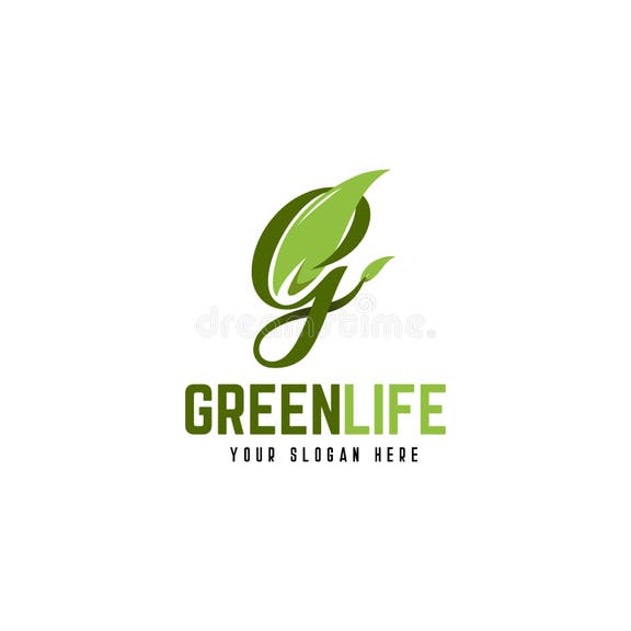 Green life logo design stock illustration. Illustration of friendly ...