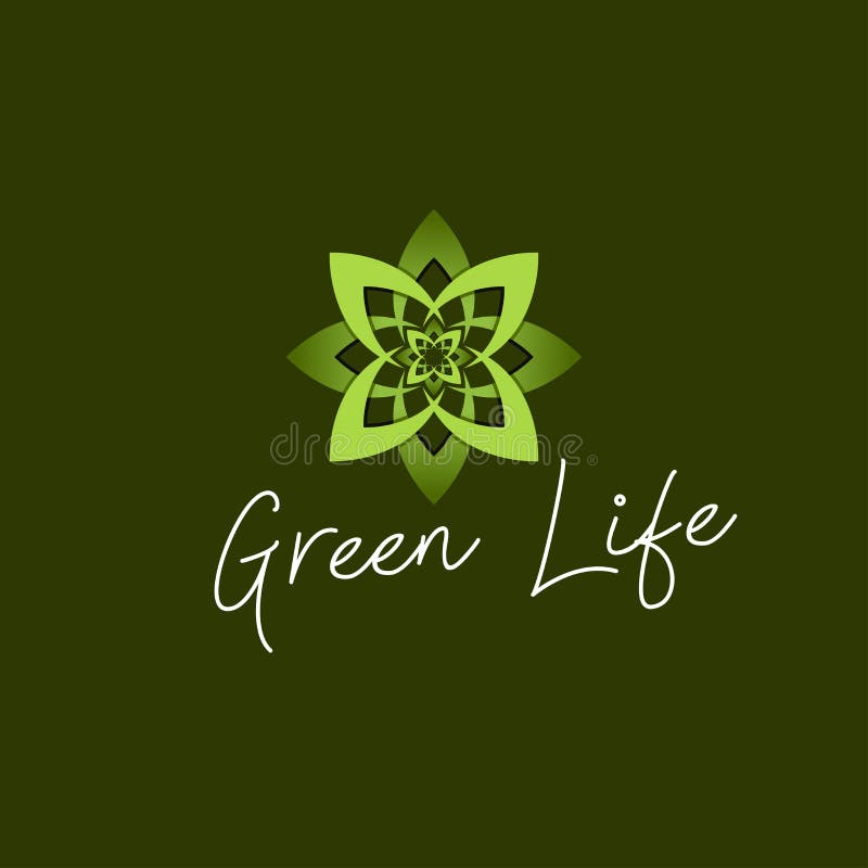 Green life logo design stock illustration. Illustration of friendly ...