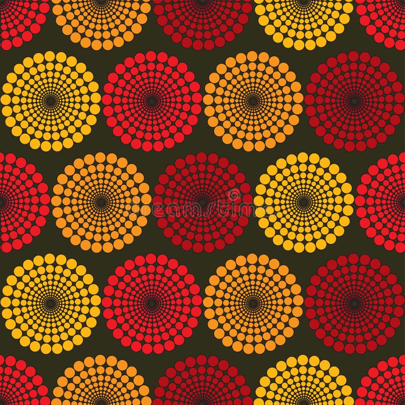 African Pattern Design in Rows Stock Illustration - Illustration of ...