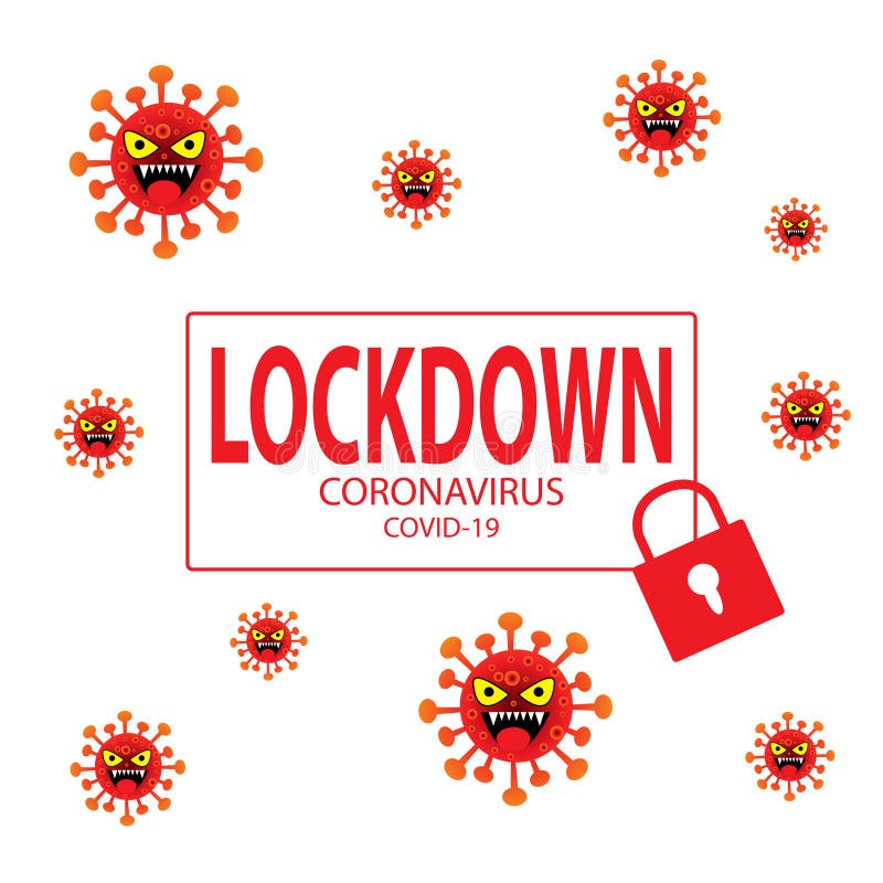 Coronavirus Lockdown Symbol. Stock Illustration - Illustration of ...