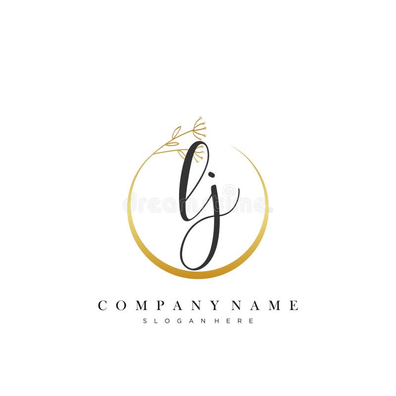 Initial Letter Handwriting Logo Hand Drawn Template Vector. Stock ...