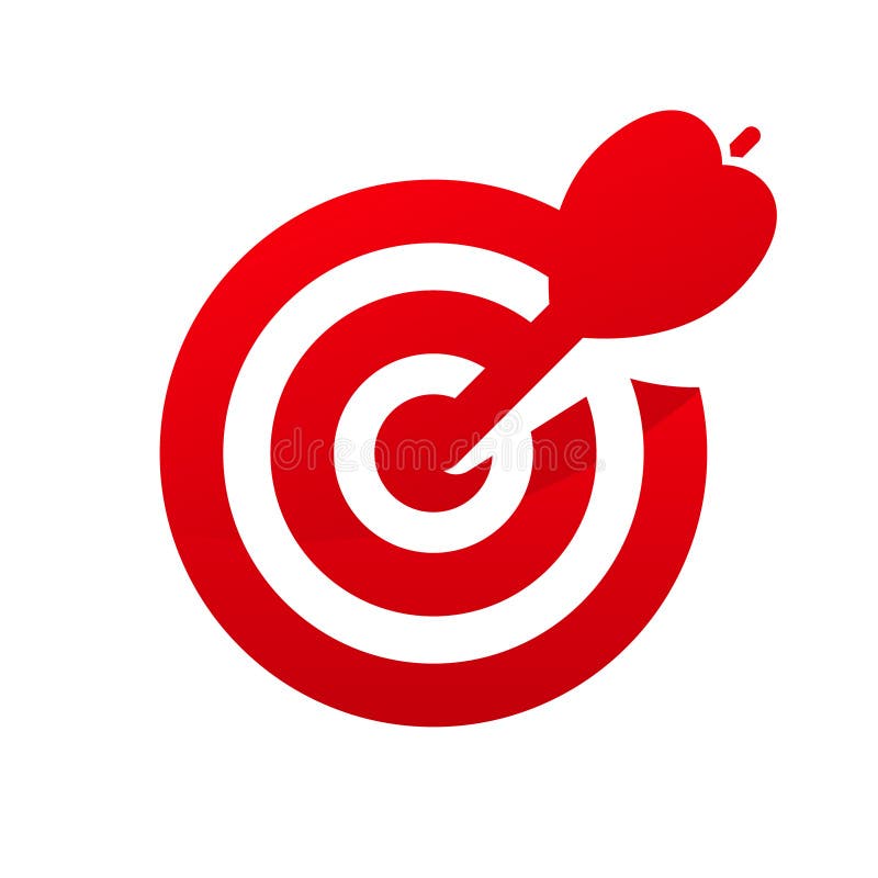 Arrow Hit Target Board Icon. Stock Vector - Illustration of efficiency ...