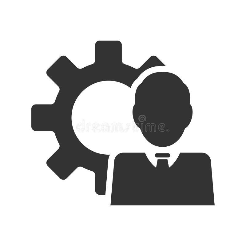 Business Expert Flat Vector Icon Stock Vector - Illustration of gear ...