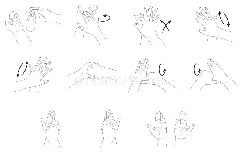 How To Wash Your Hands Stock Illustrations – 350 How To Wash Your Hands ...