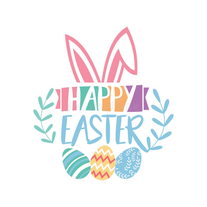 Happy Easter Letter Logo Icon Vector Stock Vector - Illustration of ...