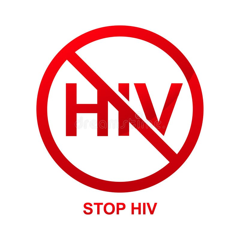 Stop hiv sign. stock vector. Illustration of illegal - 176619662