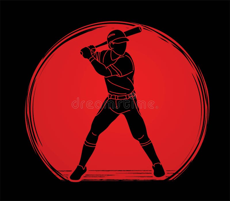 Softball Player Shadow Stock Illustrations – 321 Softball Player Shadow ...