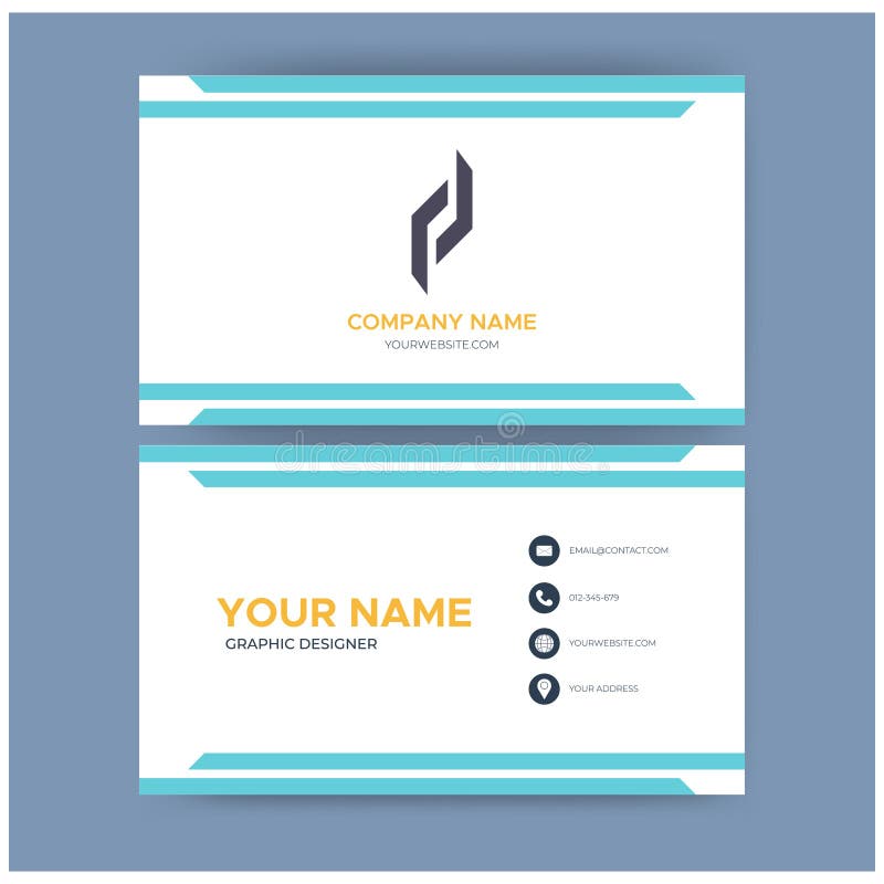 Simple Business Card Template, Stock Vector - Illustration of corporate ...