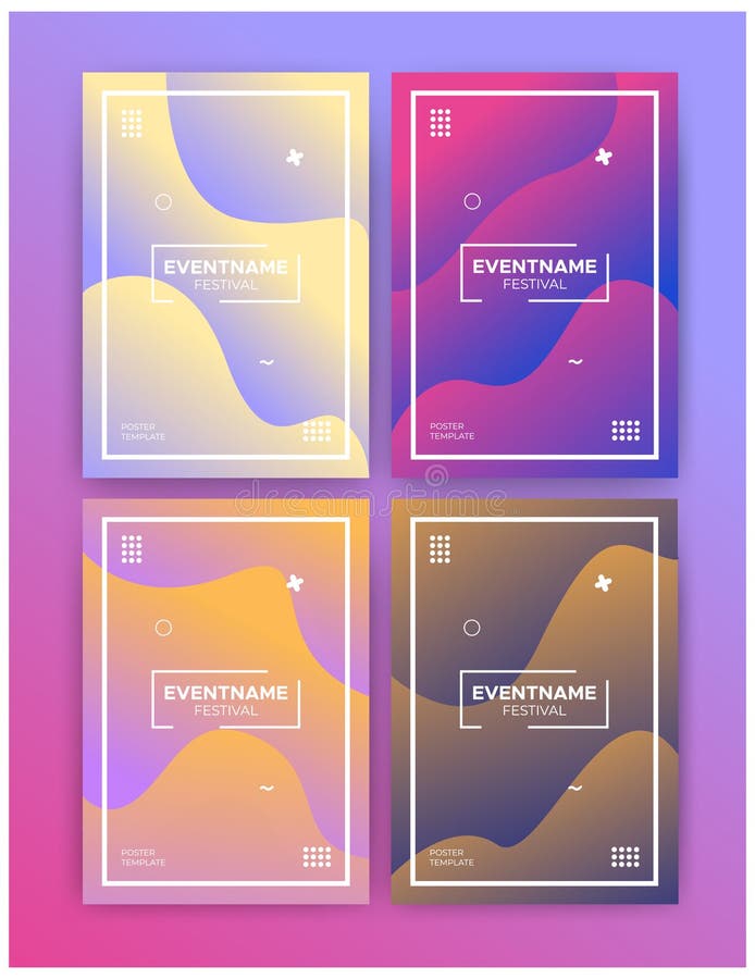 Colorful Gradient Template with Minimalist Style Stock Vector ...