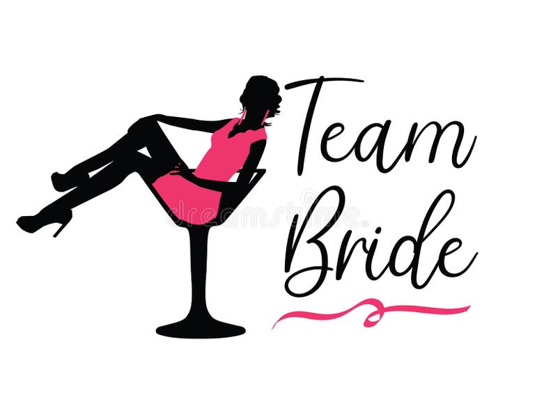 Team Bride - Graphic Design for T-shirt Stock Vector - Illustration of ...