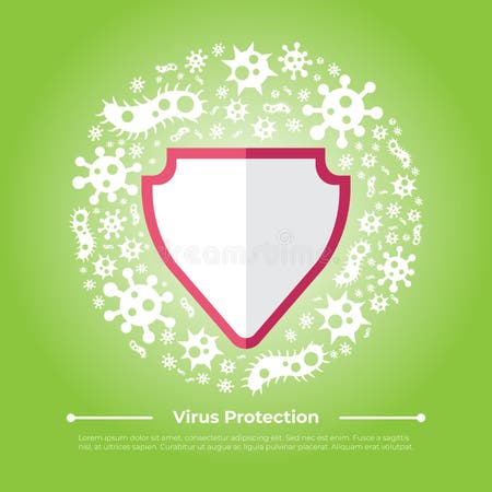 Flat Hygienic Shield Protecting from Virus, Germs and Bacteria. Stock ...