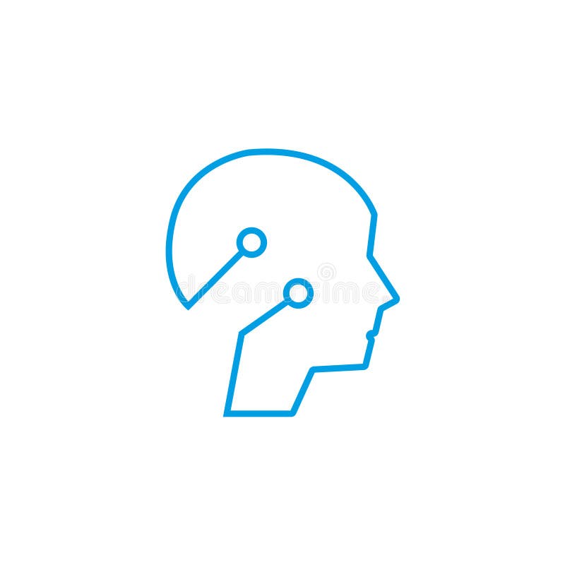 Human Brain Mind Head with Artificial Intelligence Robot Head. Brain ...