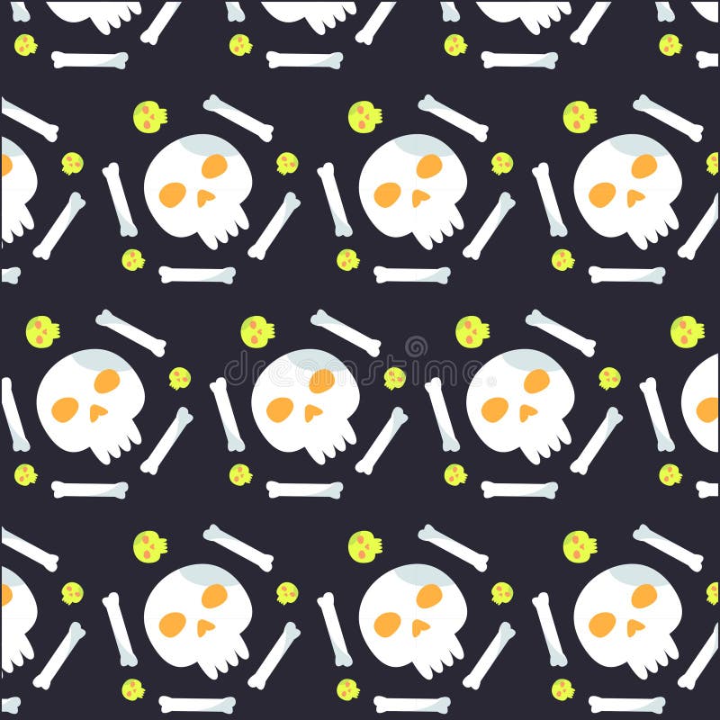 Cute Skull Pattern Design Illustration Stock Vector - Illustration of ...