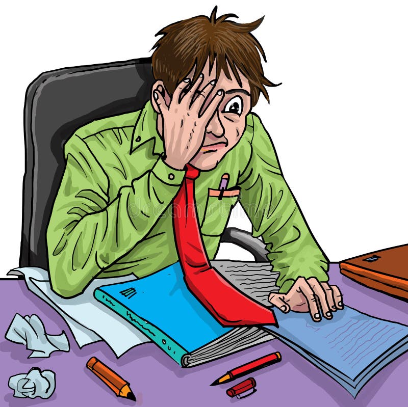 Cartoon Frustrated Office Worker Stock Illustrations – 1,286 Cartoon ...