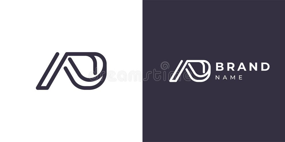 A and D Monogram Logo Design,simple Minimal Modern Style Logomark,brand ...