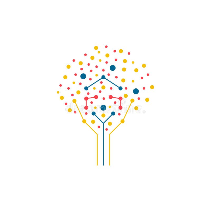 Digital Tree Technology Electric Circuit Logo Vector Design. Abstract ...