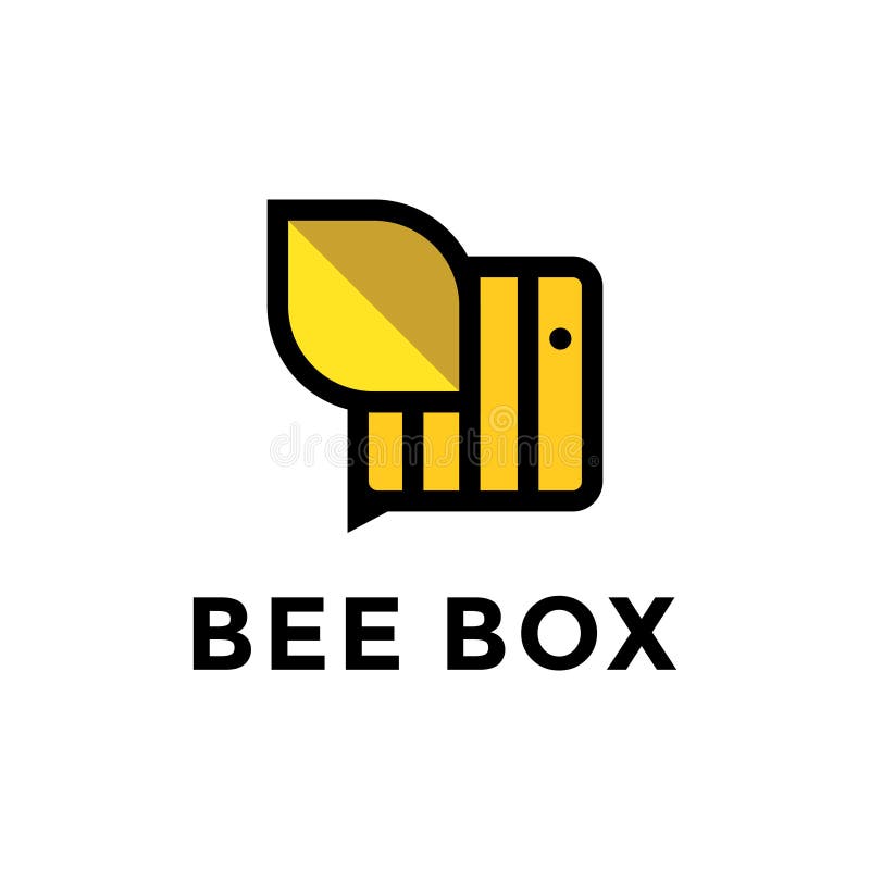 Bee Honey Box Logo Design Vector Stock Vector - Illustration of ...