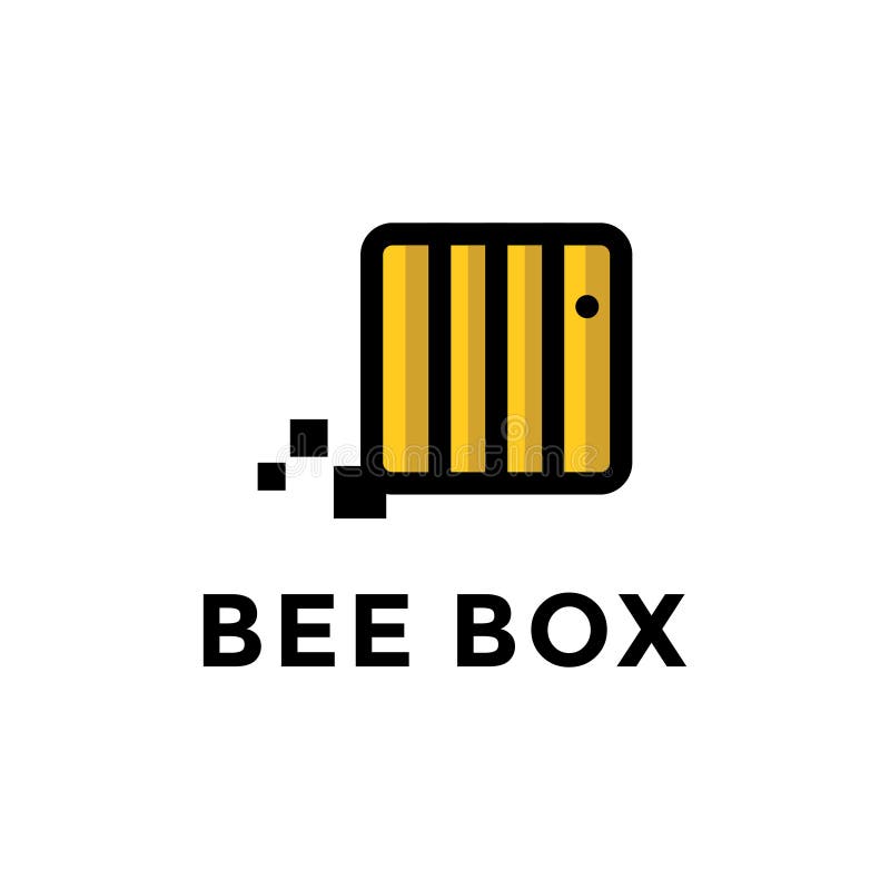 Bee Honey Box Logo Design Vector Stock Vector - Illustration of ...