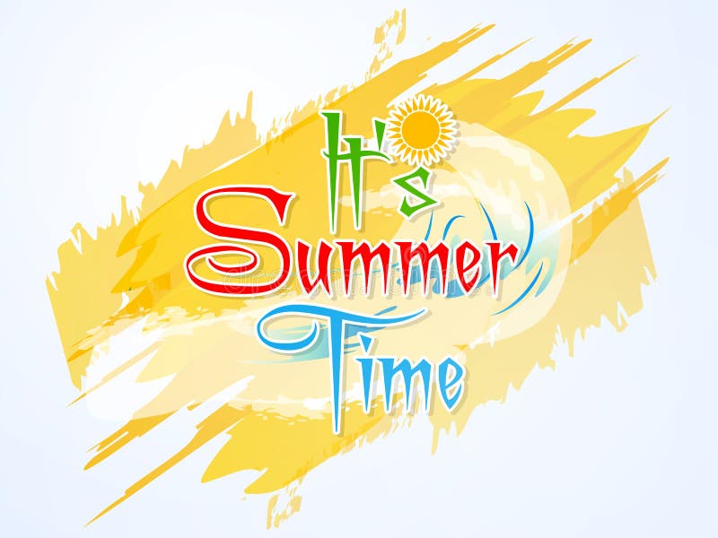 Enjoy Summer Holidays Greetings Stock Illustration - Illustration of ...