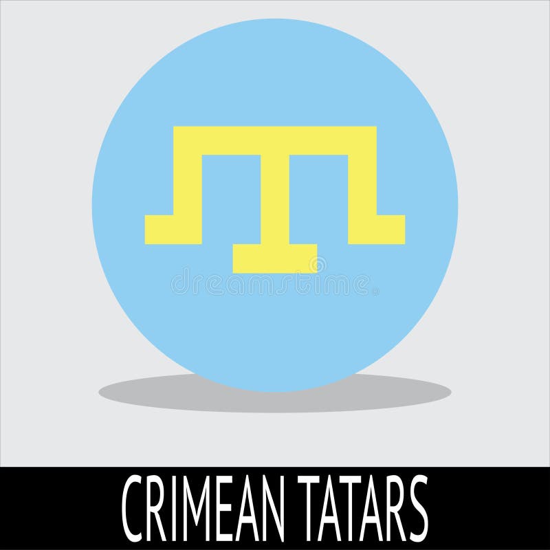 Crimean Tatars Flag Circle Icon Stock Vector - Illustration of button ...