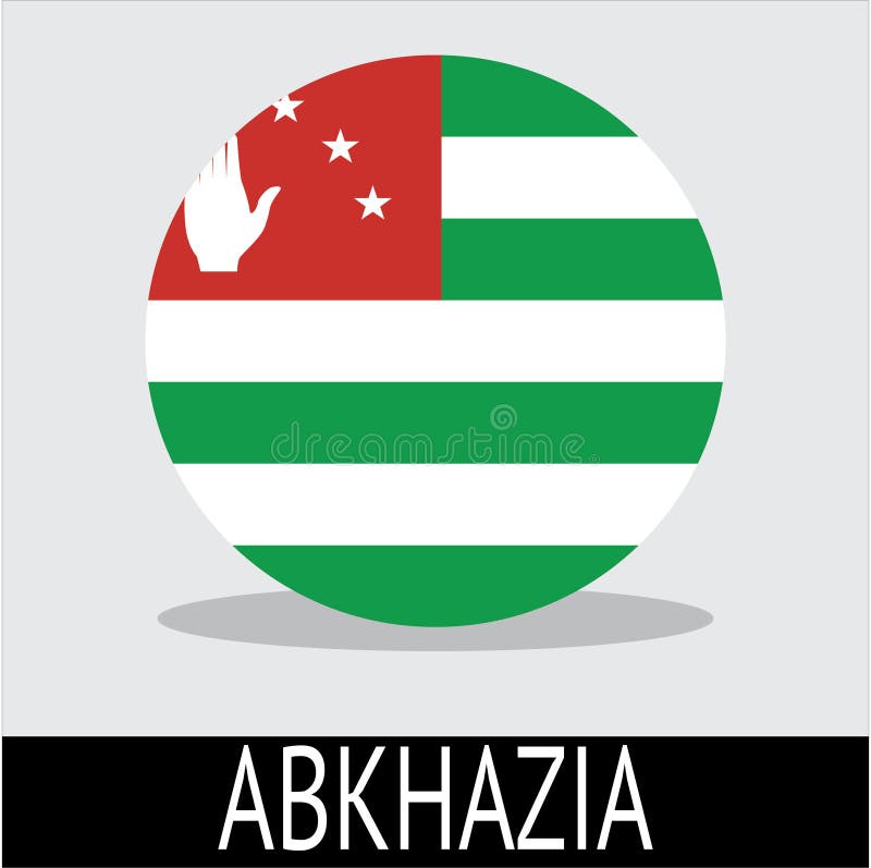 Abkhazia Country Flag Icon with a White Background Stock Vector ...