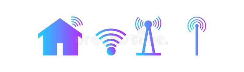 Abstract Wifi Colorful Logo Design for Commercial Use Stock Vector ...
