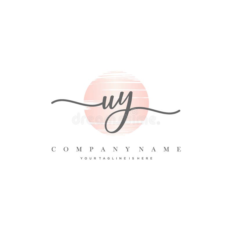 UY Initial Letter Handwriting Logo Hand Drawn Template Vector. Stock ...