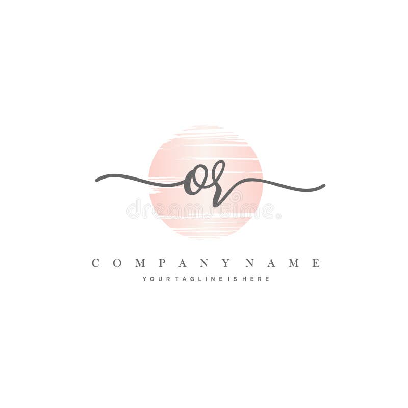 Or Initial Letter Handwriting Logo Hand Drawn Template Vector. Stock ...