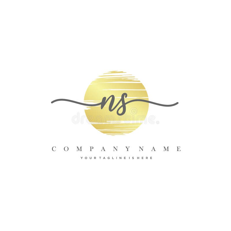 NS Initial Letter Handwriting Logo Hand Drawn Template Vector. Stock ...