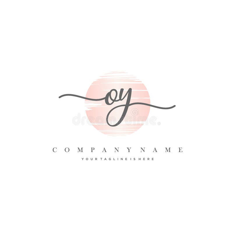 OY Initial Letter Handwriting Logo Hand Drawn Template Vector. Stock ...