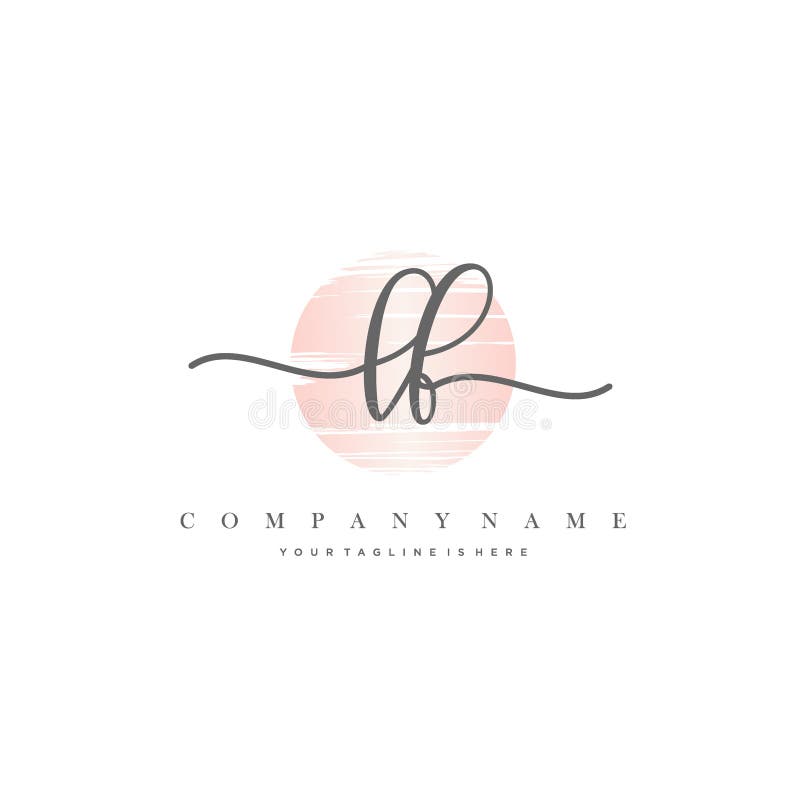LF Initial Letter Handwriting Logo Hand Drawn Template Vector. Stock ...