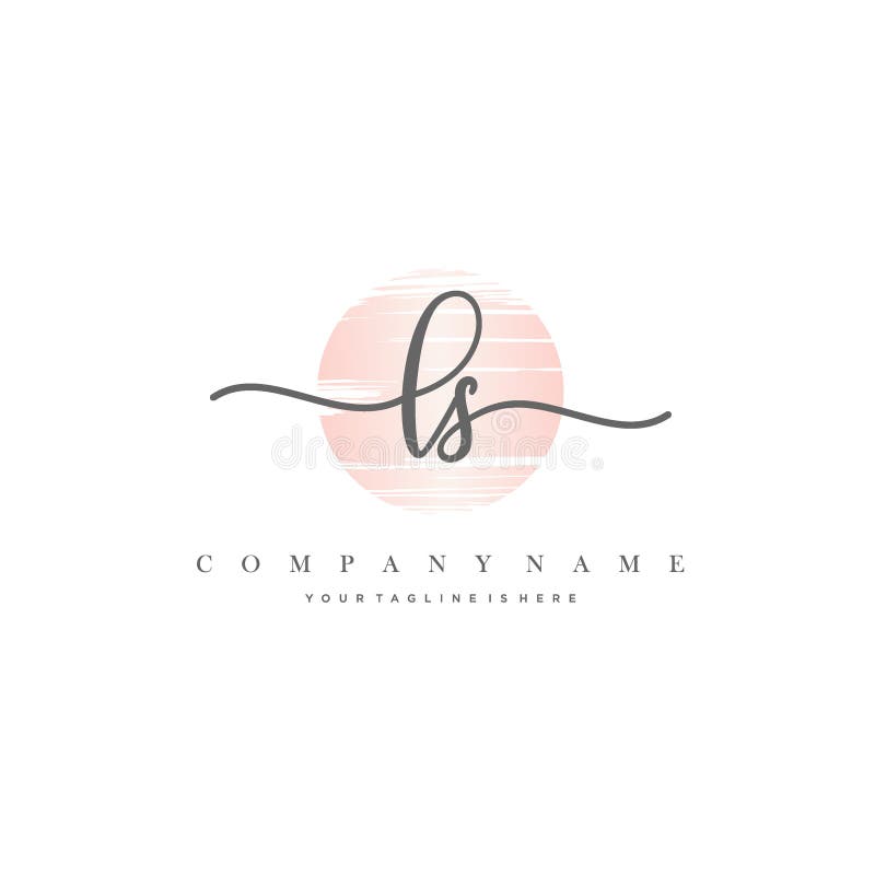 LS Initial Letter Handwriting Logo Hand Drawn Template Vector. Stock ...