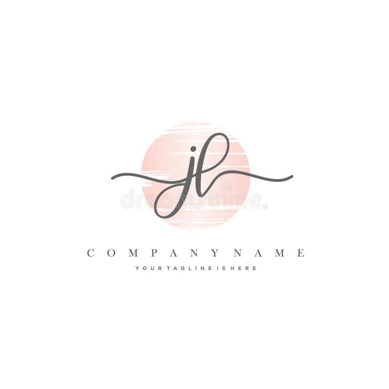 JL Initial Letter Handwriting Logo Hand Drawn Template Vector. Stock ...
