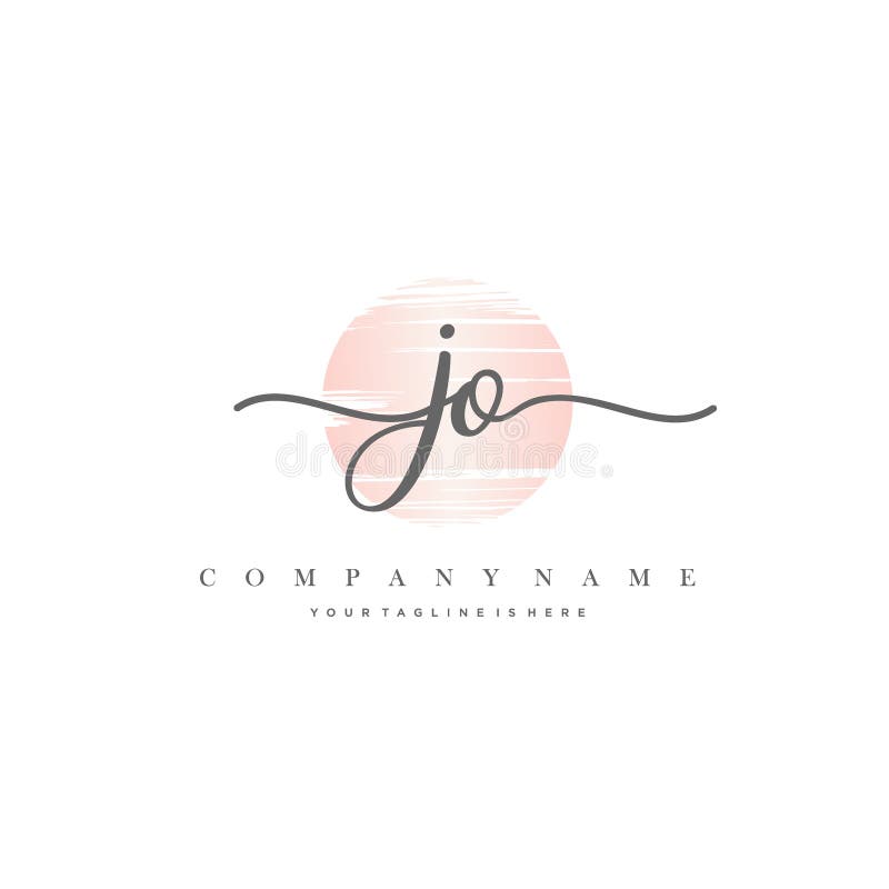 JO Initial Letter Handwriting Logo Hand Drawn Template Vector. Stock ...
