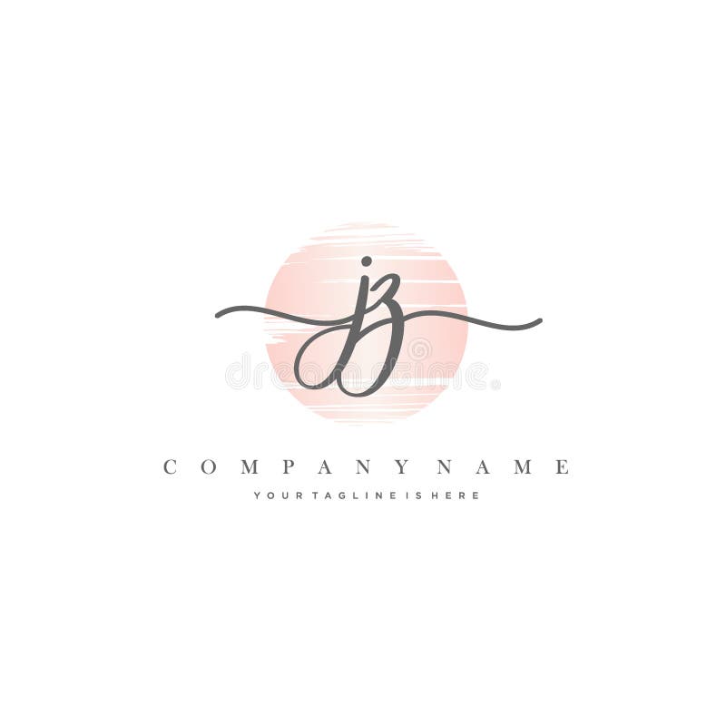 JZ Initial Letter Handwriting Logo Hand Drawn Template Vector. Stock ...