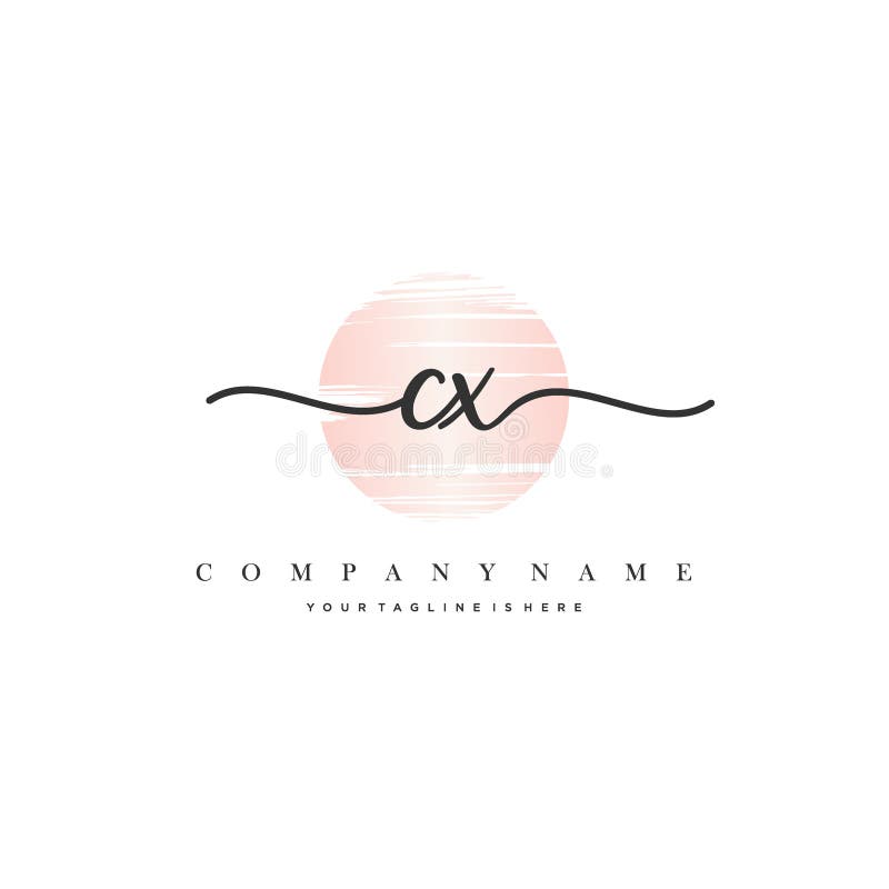 CX Initial Letter Handwriting Logo Hand Drawn Template Vector. Stock ...