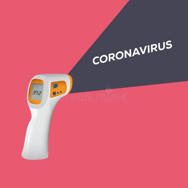 Vector digital thermometer stock vector. Illustration of electronic ...