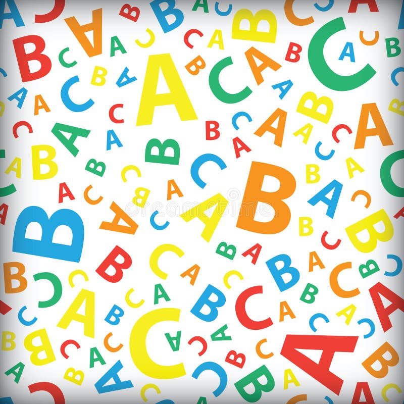 Multicoloured Abc Letter Background Seamless Stock Vector ...