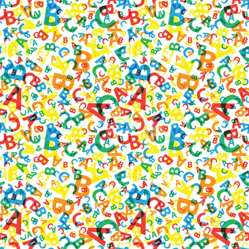 Multicoloured Abc Letter Background Seamless Stock Vector ...