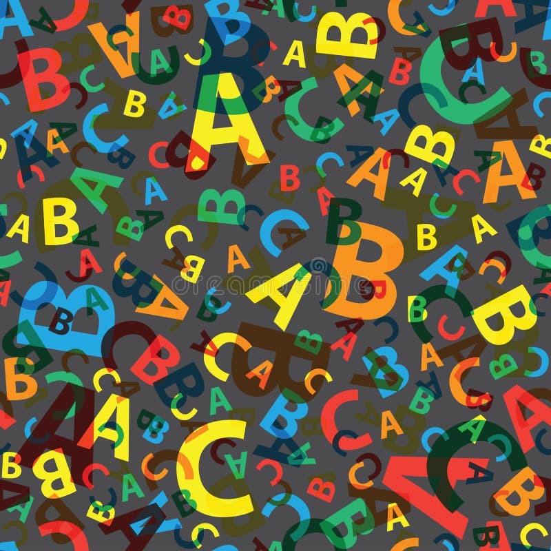 Multicoloured Abc Letter Background Seamless Stock Vector ...