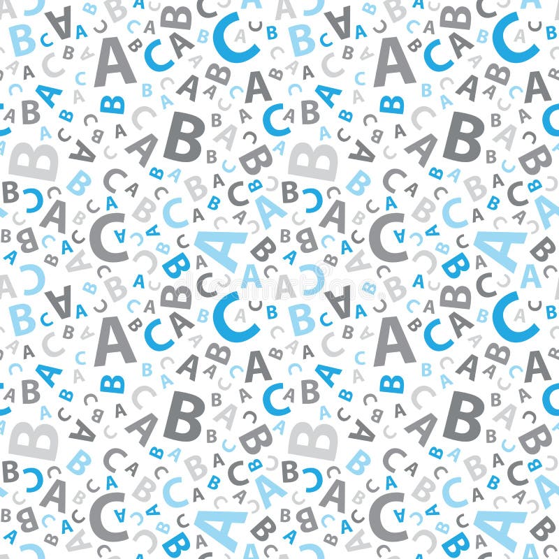 Blue and Grey Abc Letter Background Seamless Stock Vector ...