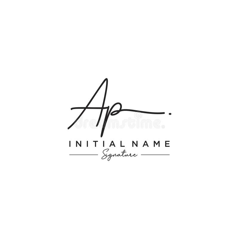 Letter AP Signature Logo Template Vector Stock Vector - Illustration of ...